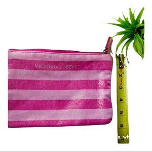 Victoria's Secret | Bags | Victorias Secret Pink Stripe Shimmery Makeup ...